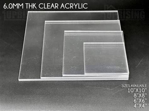 6MM CLEAR ACRYLIC SHEET STANDARD SIZE SECTION PLASTIC ACRYLIC SHEET