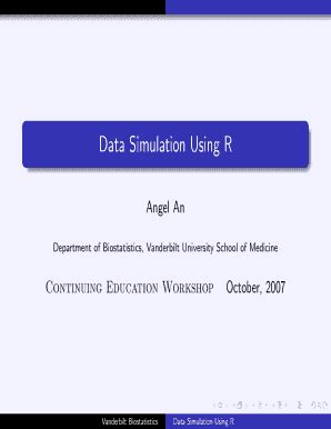 Fillable Online Biostat Mc Vanderbilt Data Simulation Using R