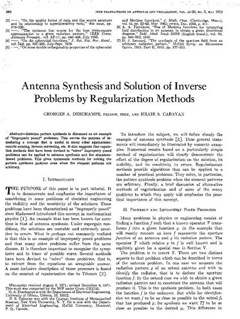pdf antenna synthesis and solution of inverse problems by regularization methods dokumen tips