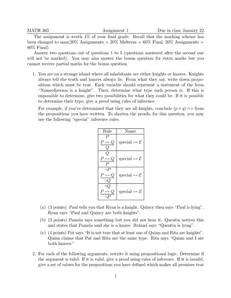 seminar assignments assignment 1 3 math 363 assignment 1 due in class january 22 the