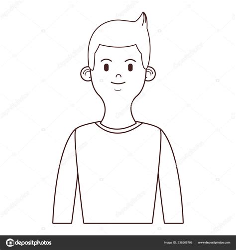 Joven hombre superior de dibujos animados vector gráfico vectorial
