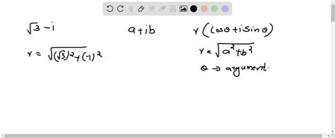 solved write each complex number in trigonometric form r cos theta i sin theta with theta