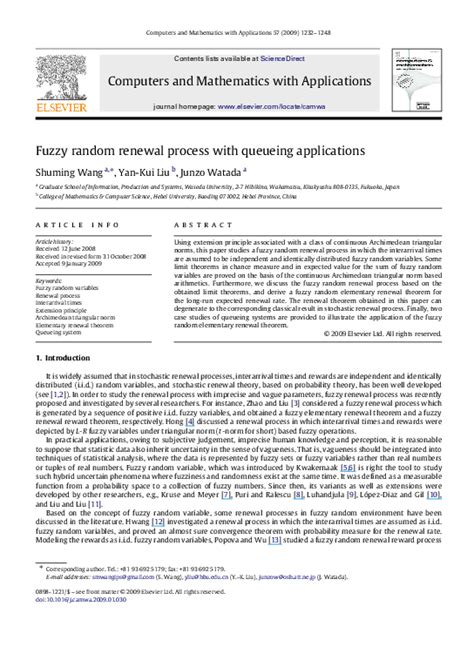 pdf fuzzy random renewal process with queueing applications junzo watada and shuming wang