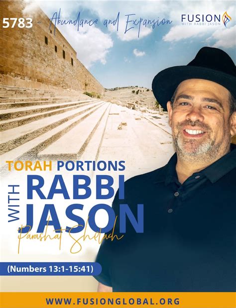 Weekly Portions Sign Up Fusion Global With Rabbi Jason Sobel