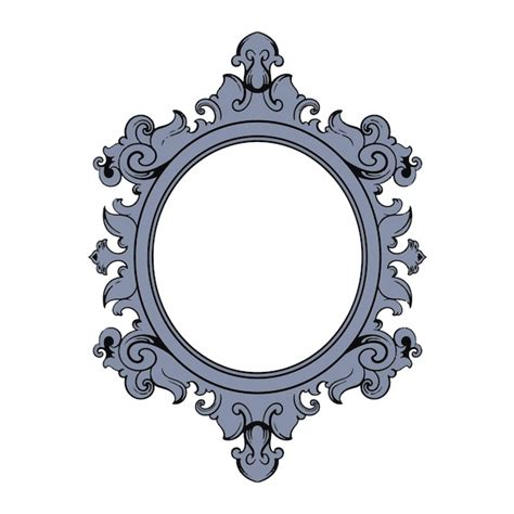Moldura vintage ornamento círculo design formato vetor Vetor Premium