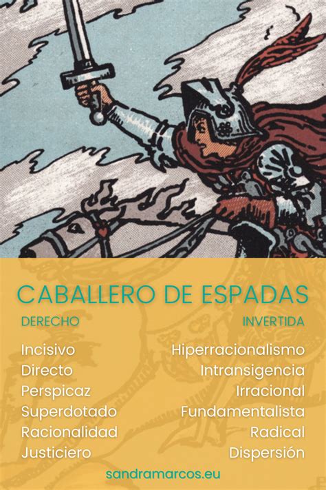 Caballero De Espadas Palabras Clave Lectura De Tarot Tarot Cartas