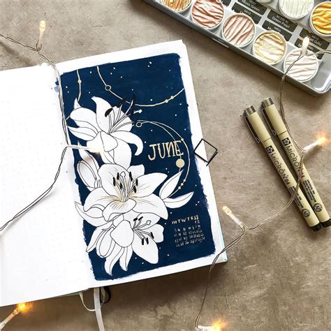 Amazing June Bullet Journal Monthly Cover Page Ideas Bliss Degree