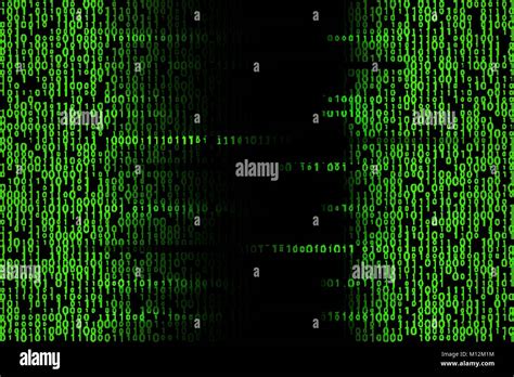 Green Matrix Backdrop Digital Binary Code Illustration Stock Vector