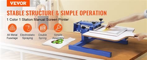 VEVOR 1 Color 1 Station Silk Screening Screenprint Press Screen