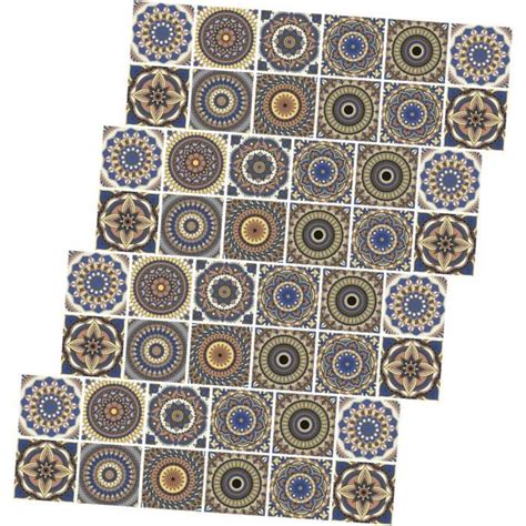 48 Pièces Autocollant Mural Peler Et Coller Le Dosseret Papier Peint