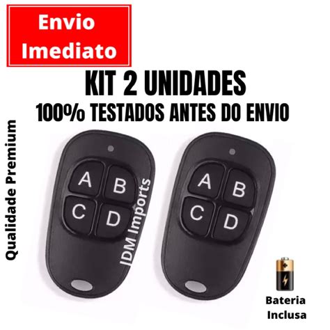 Controle Clone Remoto Alarme Copiador Duplicador Portão 433mhz kit 2