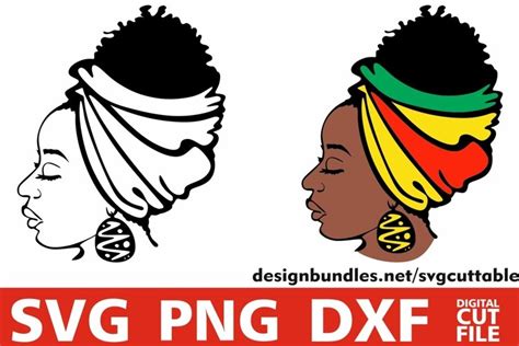 Afro Woman Bundle Svg Head Wrap Svg Black History Melanin