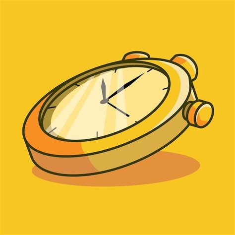 Un vector de dibujos animados de cronómetro Vector Premium