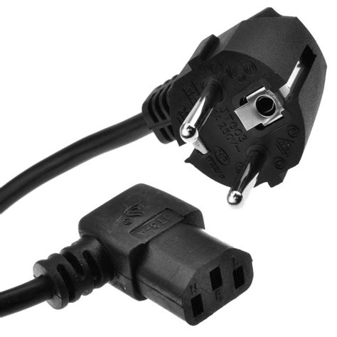 Gembird 2 Pin Euro SCHUKO To Right Angle IEC C13 Kettle Lead Power