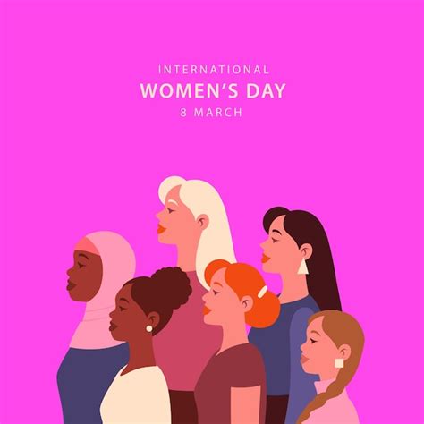Premium Vector Flat International Womens Day Illustration