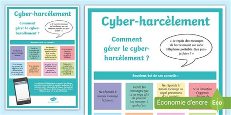 Affiche sur le cyber harcèlement teacher made Twinkl