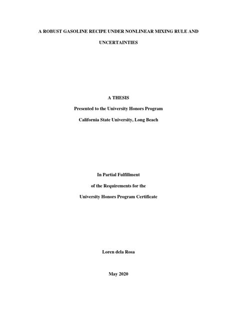 a robust gasoline recipe under nonlinear mixing rule pdf mathematical optimization gasoline