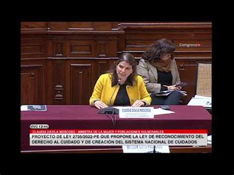 CLAUDIA DAVILA MOSCOSO SUSTENTENTA PROYECTO DE LEY SISTEMA NACIONAL DE