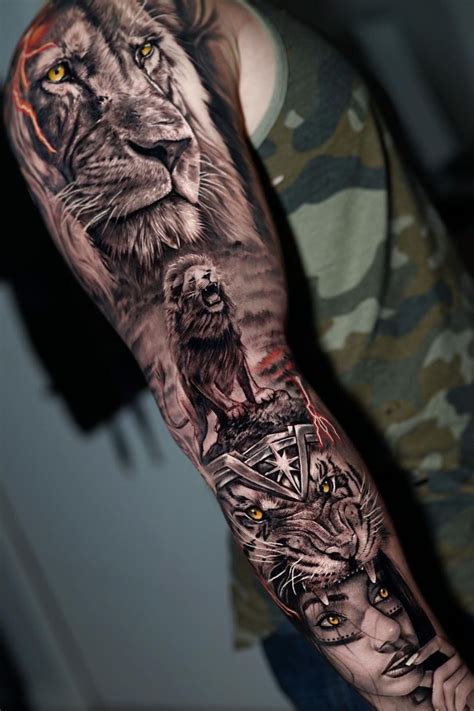 Тату рукав для мужчин Tattoo sleeve for men