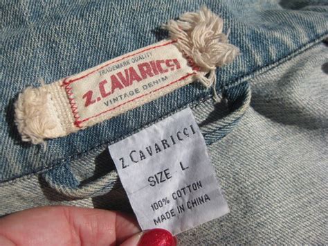Vintage Z Cavaricci Distressed Denim Blue Jean Cropp Gem