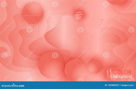 Coral Color Background Modelo Fl Ido De Las Formas Ilustraci N Del