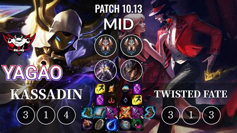 JDG Yagao Kassadin Vs Twisted Fate Mid KR Patch 10 13 YouTube