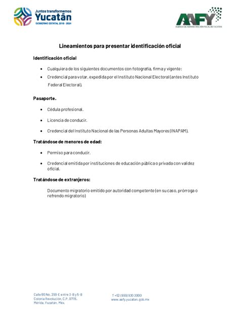 Fillable Online Aafy Yucatan Gob Conoce Tu Credencial Para Votar