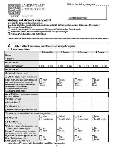 Antrag Auf Gew Hrung Von Sozialen Leistungen