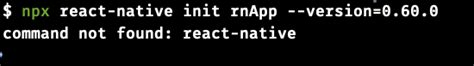 Npx React Native Init Failed Issue Microsoft React Native