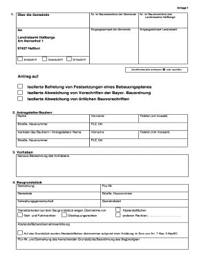 Ausfüllbar Online hassberge Antrag auf Isolierte Befreiung von