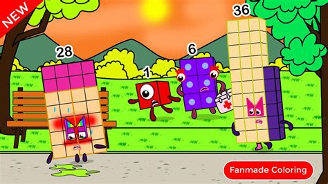 Oh No NB 28 Is Sick Numberblocks Fanmade Coloring Story YouTube