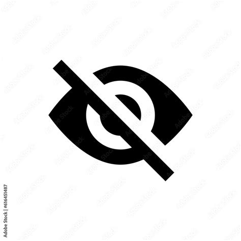 Invisible Eye Hide Icon Incognito Icon No Eye View Hidden Icon Set