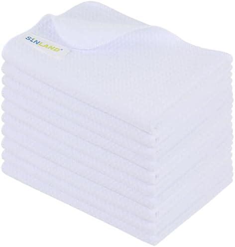 Aztex Plain Cotton Tea Towels Cotton Pack Of Gsm White