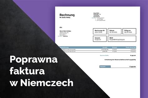 Poprawna Faktura W Niemczech Efaktura Nl