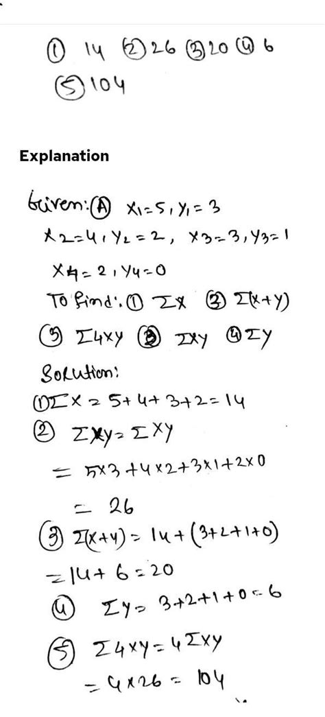 a give a values of variables x and y evaluate the following summations brainly ph