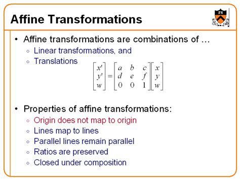 affine transformations