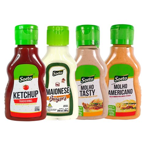 Kit Molhos Soeto para Hambúrguer Kits Soeto Soeto Sabor que