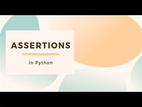 Python Assertion Concept In Tamil Python Tutorial For Beginners YouTube