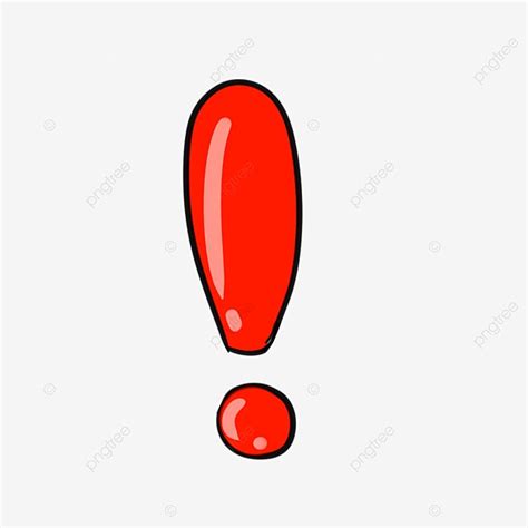 Exclamation Mark Clipart Transparent Png Hd Cartoon Hand Drawn Red