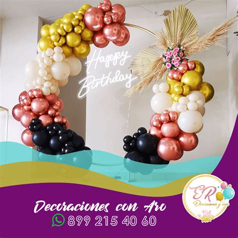 ER Decoraciones y Mas Decoración con Globos en Aro Shimmer o Mampara