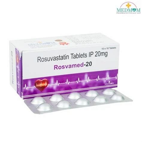 ROSVAMED 20 Rosuvastatin Tablets Ip 20mg Packaging Size 10X10 At Rs