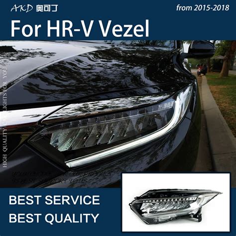 Car Lights For Honda HRV HR V Vezel 2015 2018 LED Auto Headlight