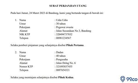 Surat Tanda Terima Piutang