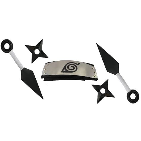 Kit Naruto Bandana Aldeia Da Folha E 2 Kunai Shuriken Submarino