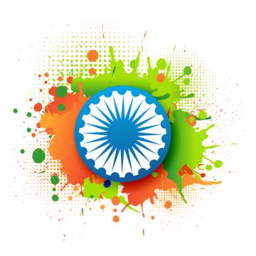 Indian Flag With Ashok Chakra Eps Vector Design India Falg Design