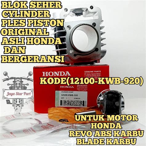 Jual ORI CYLINDER BLOK SEHER PISTON RING KOMPLIT ASLI ORIGINAL HONDA