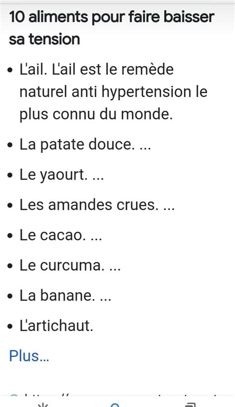 Les 10 Aliments Pour Faire Baisser La Tension Bras De Fer Belge