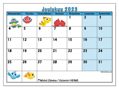 Kalenteri Joulukuu Ms Michel Zbinden Fi