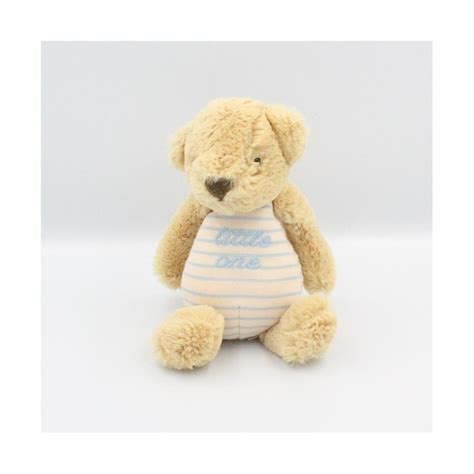 Doudou ours beige rayé bleu Little One JELLYCAT