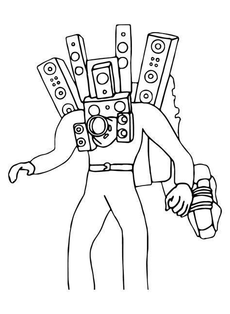 Titan Speakerman Coloring Pages To Printable Free Printable Coloring